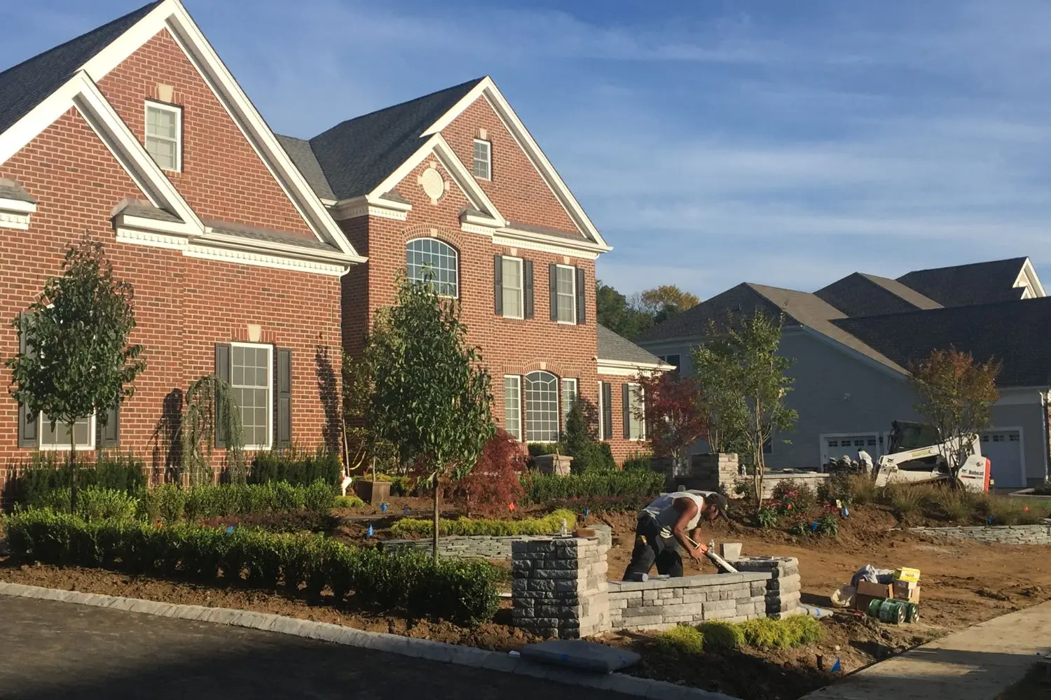 Revitalizing Lincroft Home: Complete Front Yard Overhaul with Stone and ...